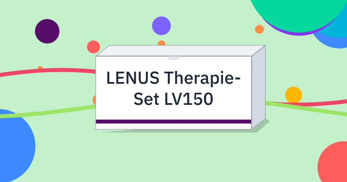 Symbolbild: Packung mit der Aufschrift LENUS Therapie-Set LV150 (PZN 19493413) – Verfügbarkeit und Bezug in Apotheken in Frankfurt am Main