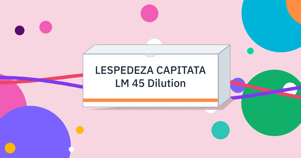 Symbolbild: Packung mit der Aufschrift LESPEDEZA CAPITATA LM 45 Dilution (PZN 13527542) – Verfügbarkeit und Bezug in Apotheken in Frankfurt am Main