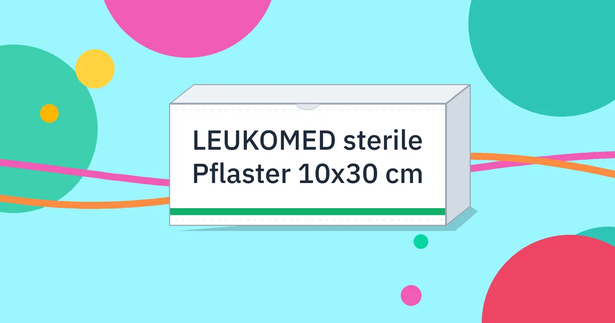 Symbolbild: Packung mit der Aufschrift LEUKOMED sterile Pflaster 10x30 cm (PZN 12657099) – Verfügbarkeit und Bezug in Apotheken in Frankfurt am Main