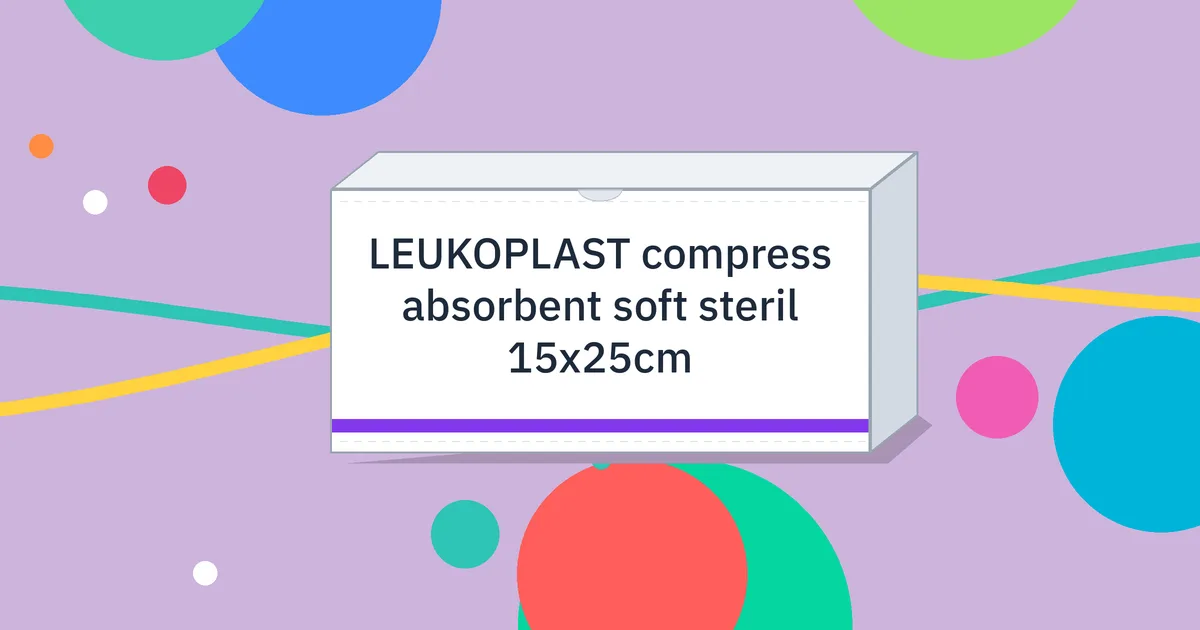 Symbolbild: Packung mit der Aufschrift LEUKOPLAST compress absorbent soft steril 15x25cm (PZN 19063871) – Verfügbarkeit und Bezug in Apotheken in Frankfurt am Main