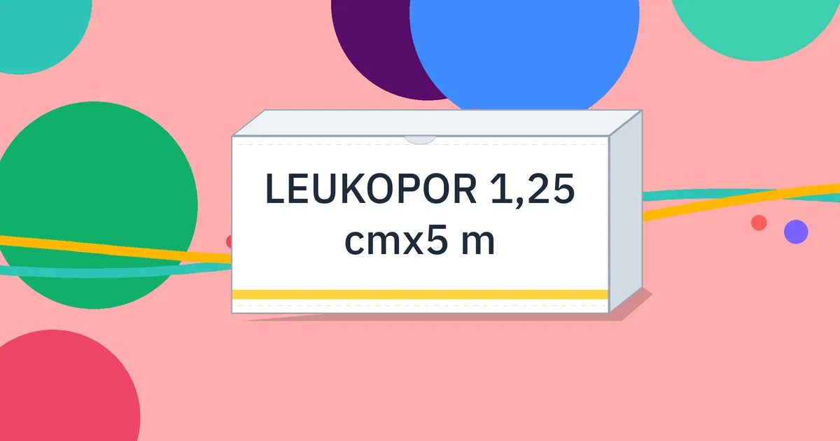 Symbolbild: Packung mit der Aufschrift LEUKOPOR 1,25 cmx5 m (PZN 01698793) – Verfügbarkeit und Bezug in Apotheken in Frankfurt am Main