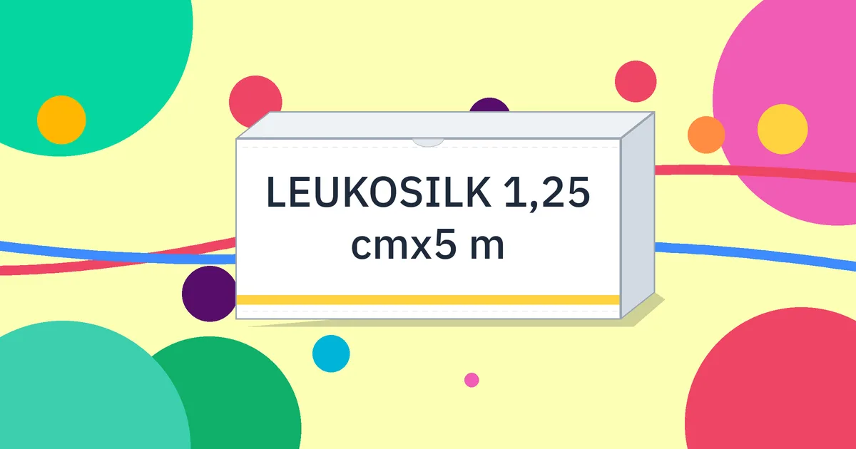 Symbolbild: Packung mit der Aufschrift LEUKOSILK 1,25 cmx5 m (PZN 15887032) – Verfügbarkeit und Bezug in Apotheken in Frankfurt am Main