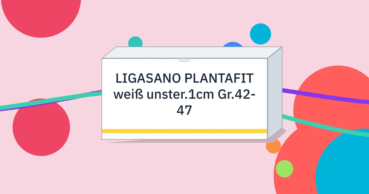 Symbolbild: Packung mit der Aufschrift LIGASANO PLANTAFIT weiß unster.1cm Gr.42-47 (PZN 20346427) – Verfügbarkeit und Bezug in Apotheken in Frankfurt am Main