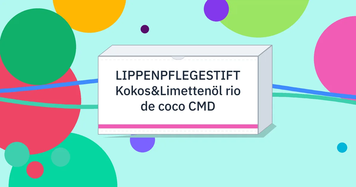 Symbolbild: Packung mit der Aufschrift LIPPENPFLEGESTIFT Kokos&Limettenöl rio de coco CMD (PZN 17944857) – Verfügbarkeit und Bezug in Apotheken in Frankfurt am Main