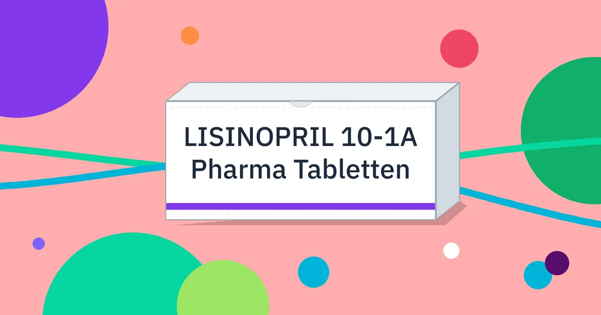 Symbolbild: Packung mit der Aufschrift LISINOPRIL 10-1A Pharma Tabletten (PZN 03061901) – Verfügbarkeit und Bezug in Apotheken in Frankfurt am Main