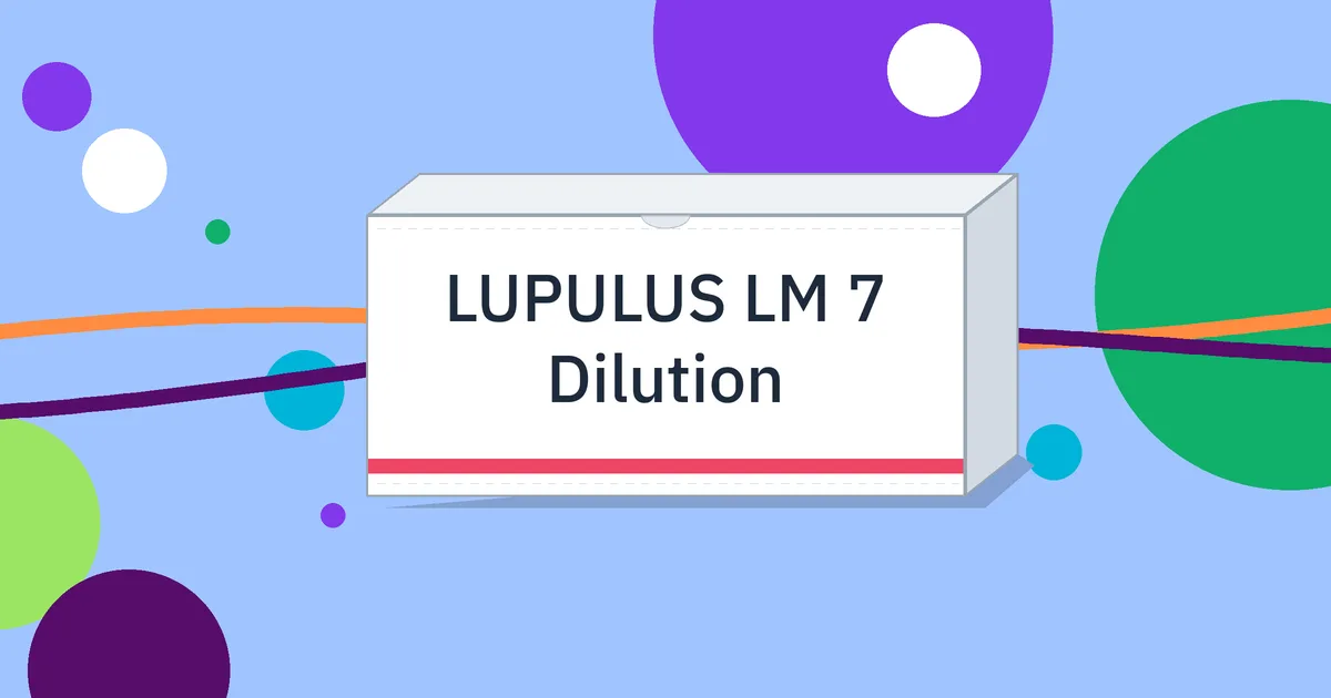 Symbolbild: Packung mit der Aufschrift LUPULUS LM 7 Dilution (PZN 12934297) – Verfügbarkeit und Bezug in Apotheken in Frankfurt am Main