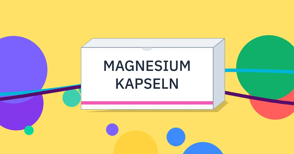 Symbolbild: Packung mit der Aufschrift MAGNESIUM KAPSELN (PZN 12376199) – Verfügbarkeit und Bezug in Apotheken in Frankfurt am Main