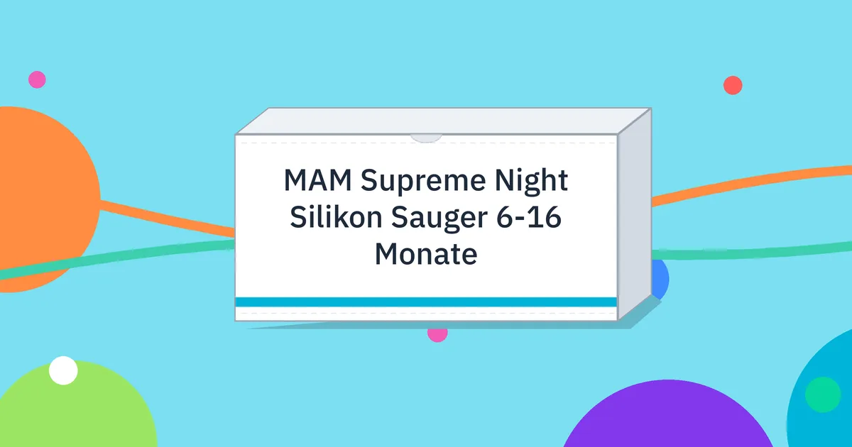 Symbolbild: Packung mit der Aufschrift MAM Supreme Night Silikon Sauger 6-16 Monate (PZN 16834919) – Verfügbarkeit und Bezug in Apotheken in Frankfurt am Main