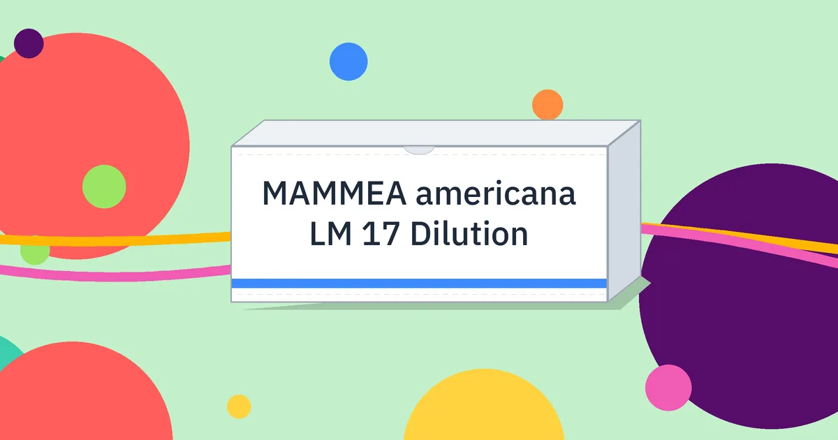 Symbolbild: Packung mit der Aufschrift MAMMEA americana LM 17 Dilution (PZN 13540399) – Verfügbarkeit und Bezug in Apotheken in Frankfurt am Main