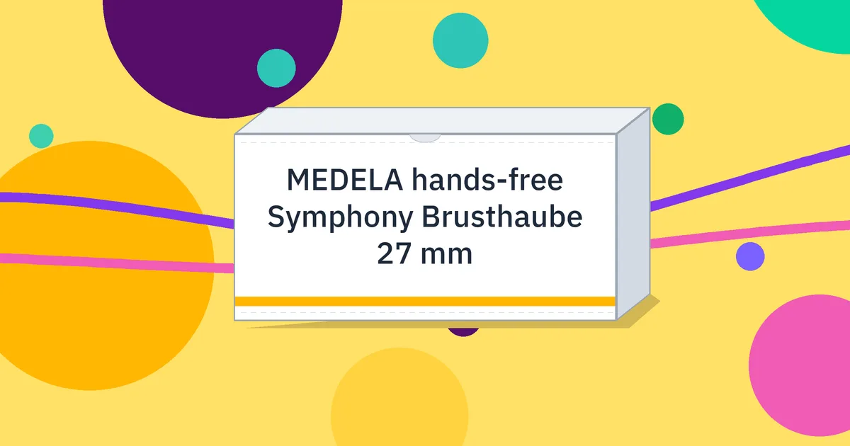 Symbolbild: Packung mit der Aufschrift MEDELA hands-free Symphony Brusthaube 27 mm (PZN 19978990) – Verfügbarkeit und Bezug in Apotheken in Frankfurt am Main