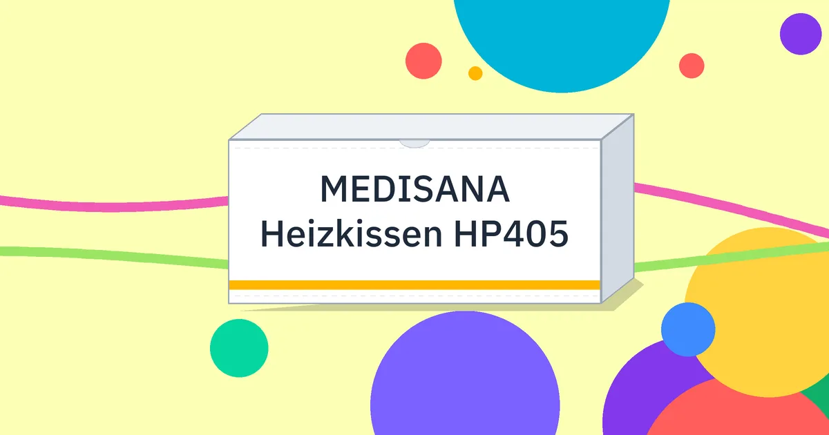 Symbolbild: Packung mit der Aufschrift MEDISANA Heizkissen HP405 (PZN 18441325) – Verfügbarkeit und Bezug in Apotheken in Frankfurt am Main