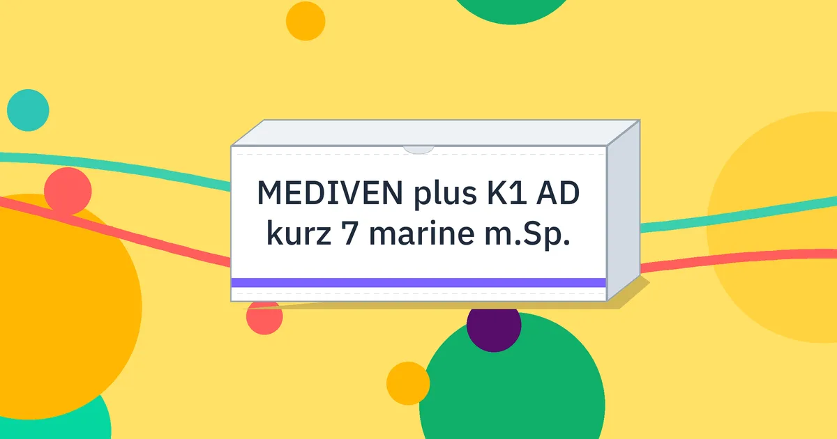 Symbolbild: Packung mit der Aufschrift MEDIVEN plus K1 AD kurz 7 marine m.Sp. (PZN 15043587) – Verfügbarkeit und Bezug in Apotheken in Frankfurt am Main