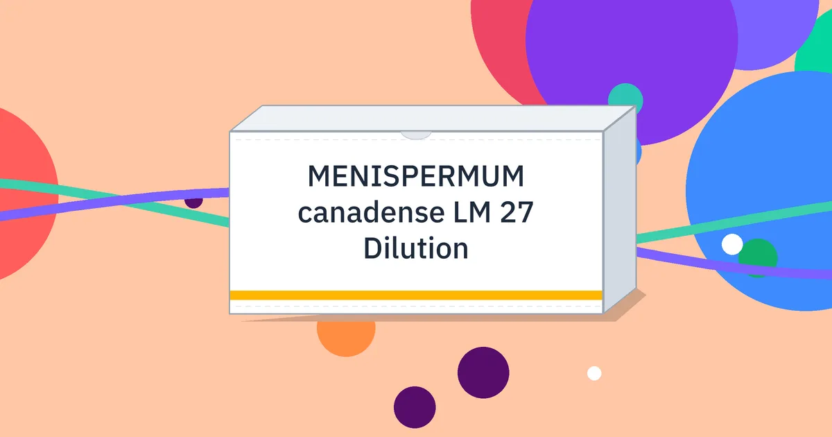 Symbolbild: Packung mit der Aufschrift MENISPERMUM canadense LM 27 Dilution (PZN 13603467) – Verfügbarkeit und Bezug in Apotheken in Frankfurt am Main