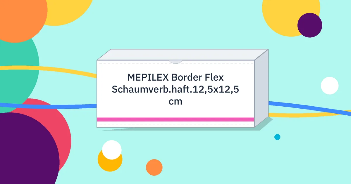 Symbolbild: Packung mit der Aufschrift MEPILEX Border Flex Schaumverb.haft.12,5x12,5 cm (PZN 14062111) – Verfügbarkeit und Bezug in Apotheken in Frankfurt am Main