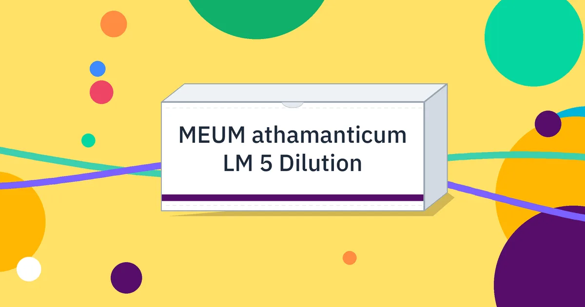 Symbolbild: Packung mit der Aufschrift MEUM athamanticum LM 5 Dilution (PZN 13607399) – Verfügbarkeit und Bezug in Apotheken in Frankfurt am Main