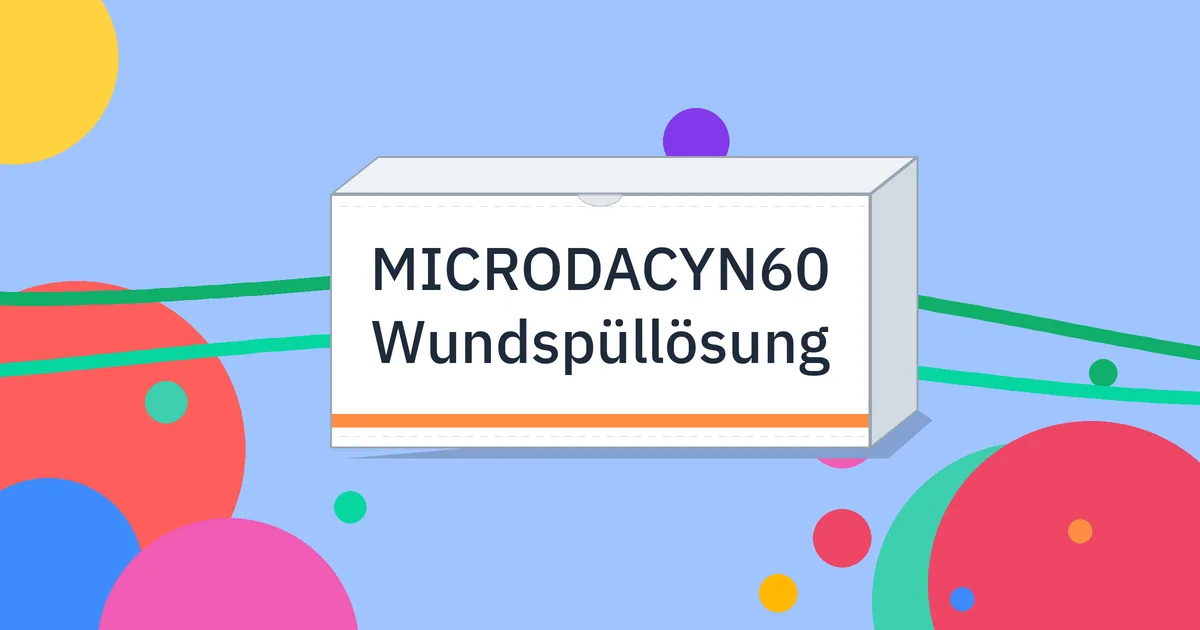 Symbolbild: Packung mit der Aufschrift MICRODACYN60 Wundspüllösung (PZN 20101795) – Verfügbarkeit und Bezug in Apotheken in Frankfurt am Main