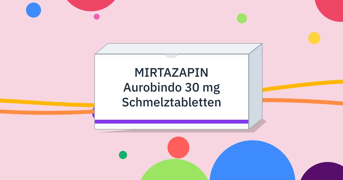 Symbolbild: Packung mit der Aufschrift MIRTAZAPIN Aurobindo 30 mg Schmelztabletten (PZN 05454148) – Verfügbarkeit und Bezug in Apotheken in Frankfurt am Main