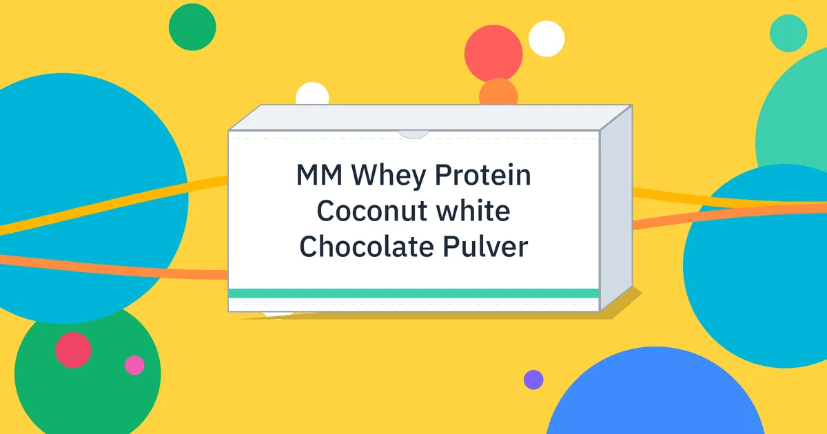 Symbolbild: Packung mit der Aufschrift MM Whey Protein Coconut white Chocolate Pulver (PZN 17967953) – Verfügbarkeit und Bezug in Apotheken in Frankfurt am Main