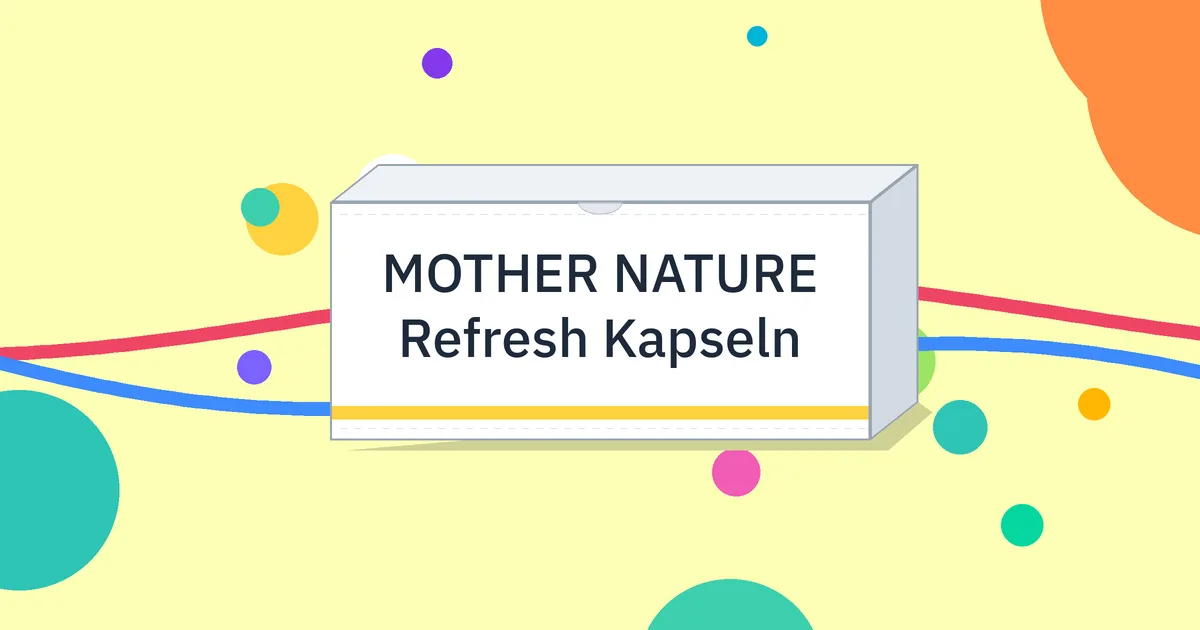 Symbolbild: Packung mit der Aufschrift MOTHER NATURE Refresh Kapseln (PZN 18679682) – Verfügbarkeit und Bezug in Apotheken in Frankfurt am Main