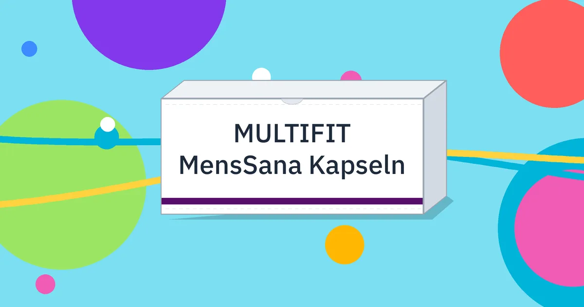 Symbolbild: Packung mit der Aufschrift MULTIFIT MensSana Kapseln (PZN 09486211) – Verfügbarkeit und Bezug in Apotheken in Frankfurt am Main