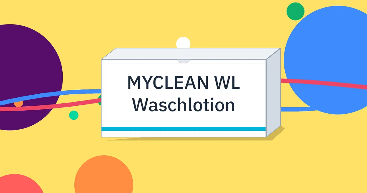 Symbolbild: Packung mit der Aufschrift MYCLEAN WL Waschlotion (PZN 20631926) – Verfügbarkeit und Bezug in Apotheken in Frankfurt am Main