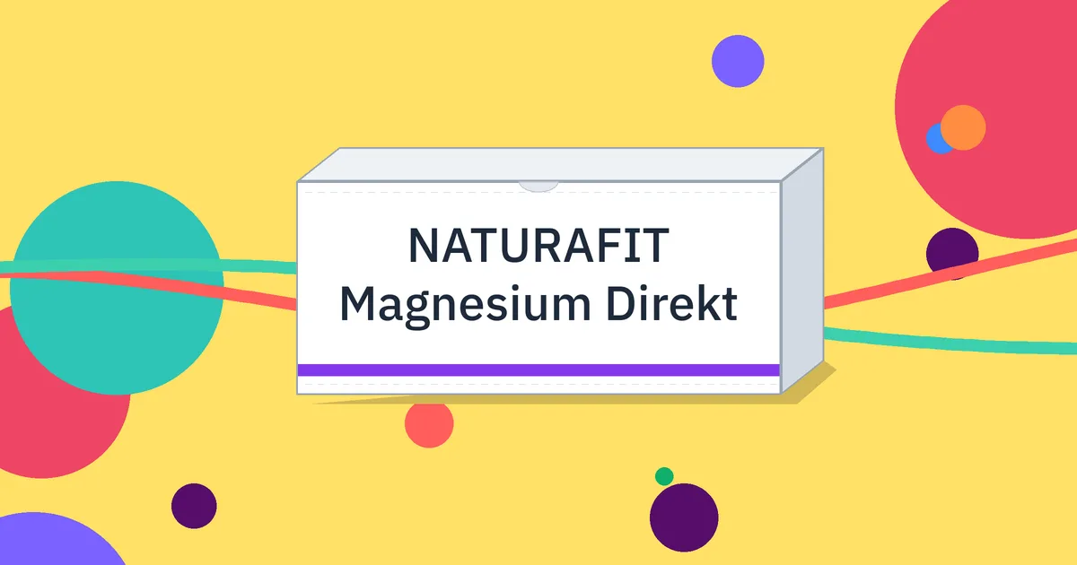 Symbolbild: Packung mit der Aufschrift NATURAFIT Magnesium Direkt (PZN 09226616) – Verfügbarkeit und Bezug in Apotheken in Frankfurt am Main