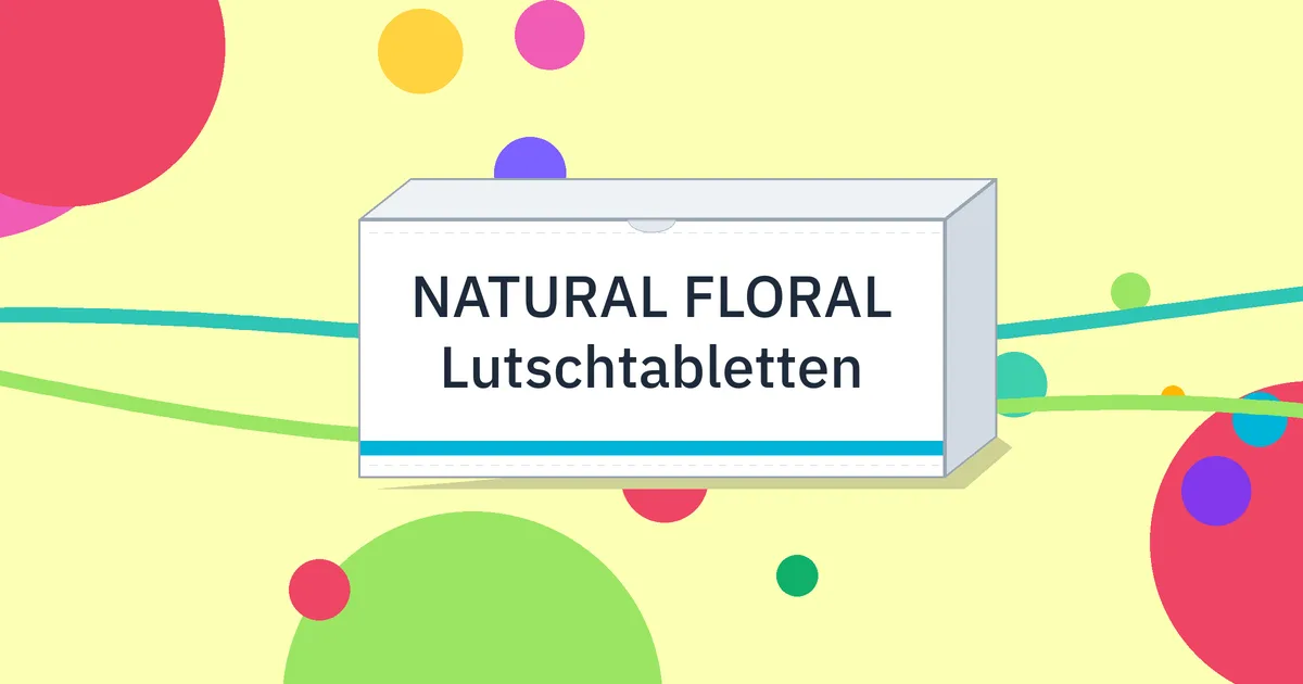 Symbolbild: Packung mit der Aufschrift NATURAL FLORAL Lutschtabletten (PZN 17592878) – Verfügbarkeit und Bezug in Apotheken in Frankfurt am Main