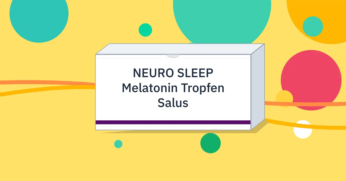 Symbolbild: Packung mit der Aufschrift NEURO SLEEP Melatonin Tropfen Salus (PZN 17364887) – Verfügbarkeit und Bezug in Apotheken in Frankfurt am Main