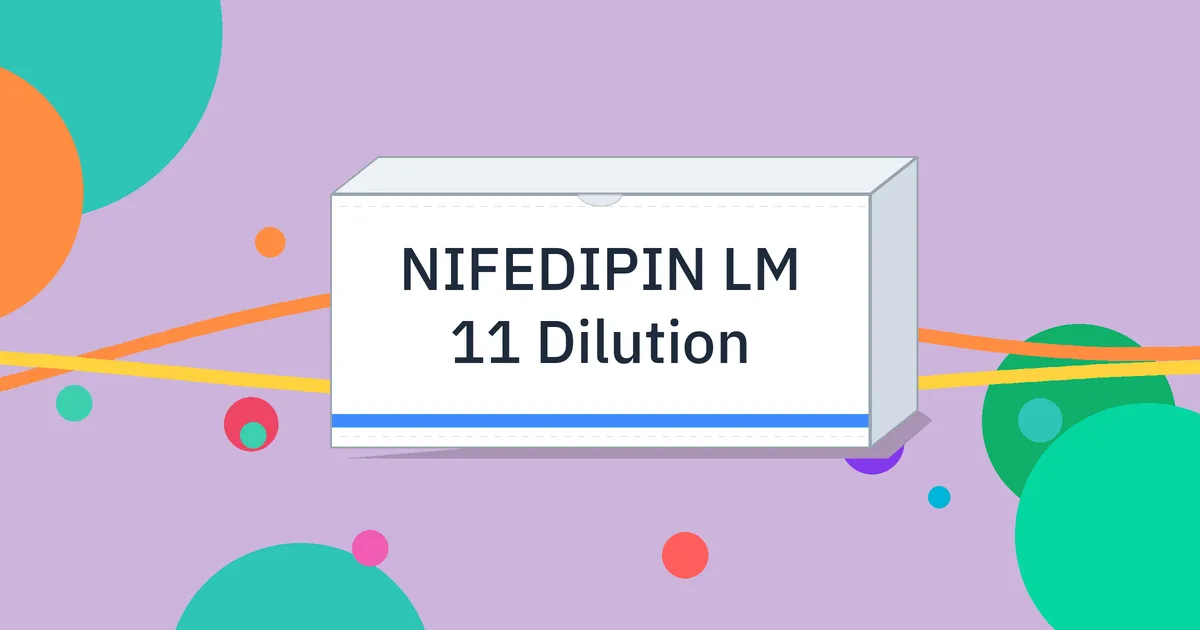 Symbolbild: Packung mit der Aufschrift NIFEDIPIN LM 11 Dilution (PZN 12969539) – Verfügbarkeit und Bezug in Apotheken in Frankfurt am Main
