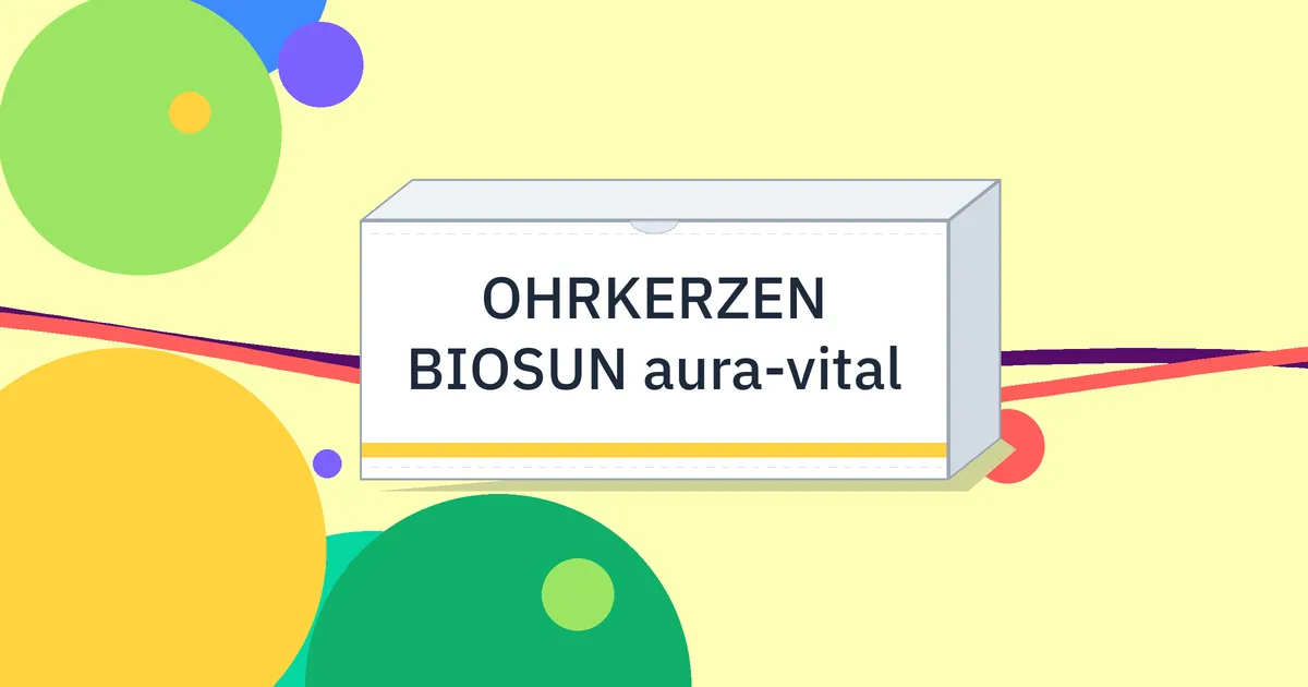 Symbolbild: Packung mit der Aufschrift OHRKERZEN BIOSUN aura-vital (PZN 16235283) – Verfügbarkeit und Bezug in Apotheken in Frankfurt am Main