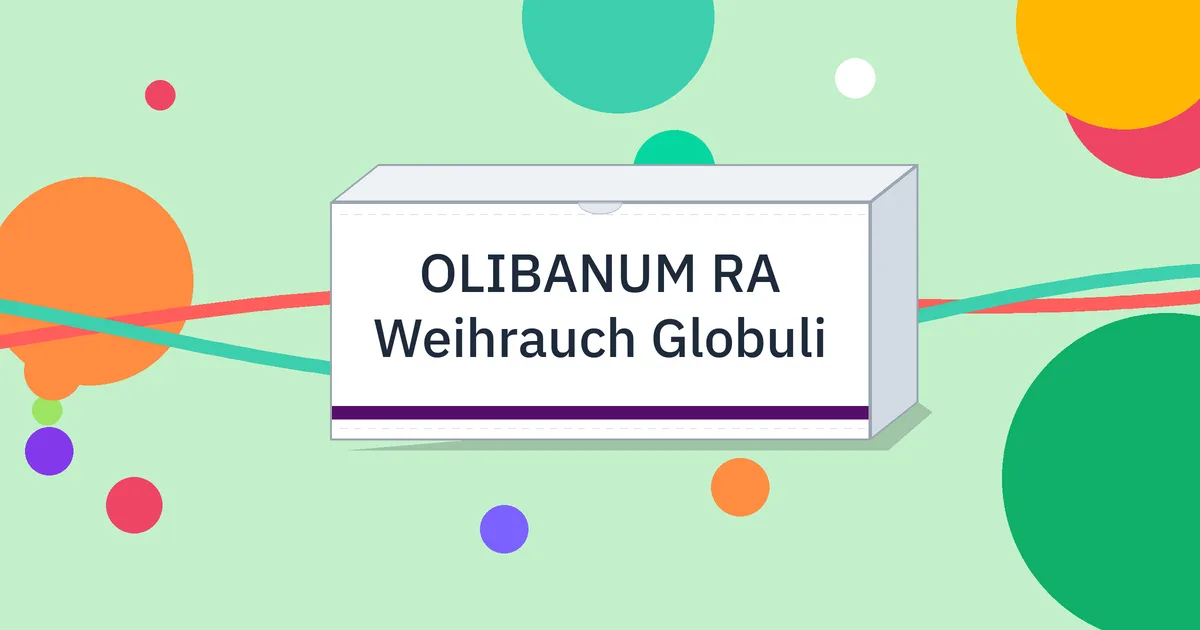 Symbolbild: Packung mit der Aufschrift OLIBANUM RA Weihrauch Globuli (PZN 00506745) – Verfügbarkeit und Bezug in Apotheken in Frankfurt am Main