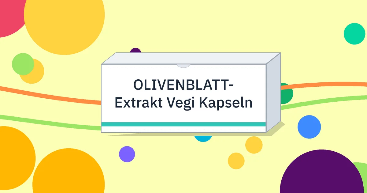 Symbolbild: Packung mit der Aufschrift OLIVENBLATT-Extrakt Vegi Kapseln (PZN 04205288) – Verfügbarkeit und Bezug in Apotheken in Frankfurt am Main