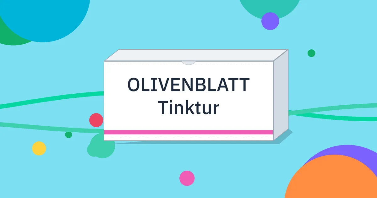 Symbolbild: Packung mit der Aufschrift OLIVENBLATT Tinktur (PZN 18880349) – Verfügbarkeit und Bezug in Apotheken in Frankfurt am Main
