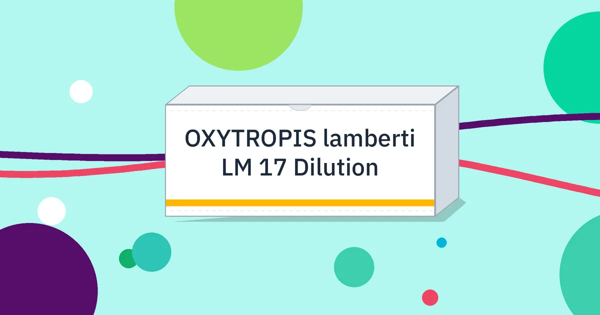 Symbolbild: Packung mit der Aufschrift OXYTROPIS lamberti LM 17 Dilution (PZN 13629917) – Verfügbarkeit und Bezug in Apotheken in Frankfurt am Main