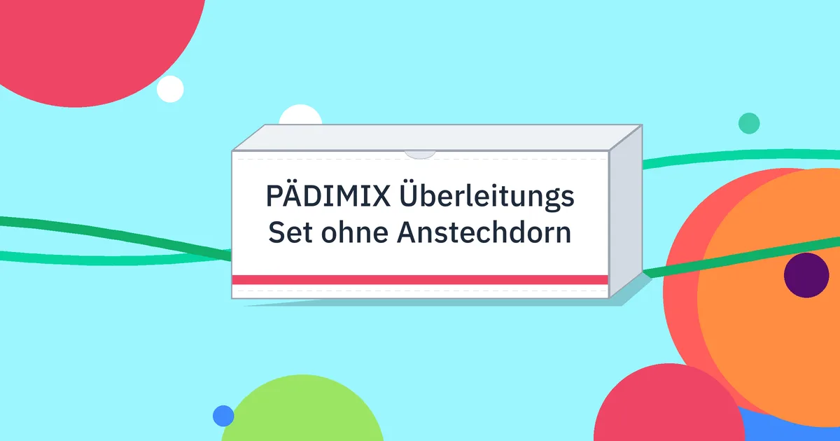 Symbolbild: Packung mit der Aufschrift PÄDIMIX Überleitungs Set ohne Anstechdorn (PZN 07288754) – Verfügbarkeit und Bezug in Apotheken in Frankfurt am Main