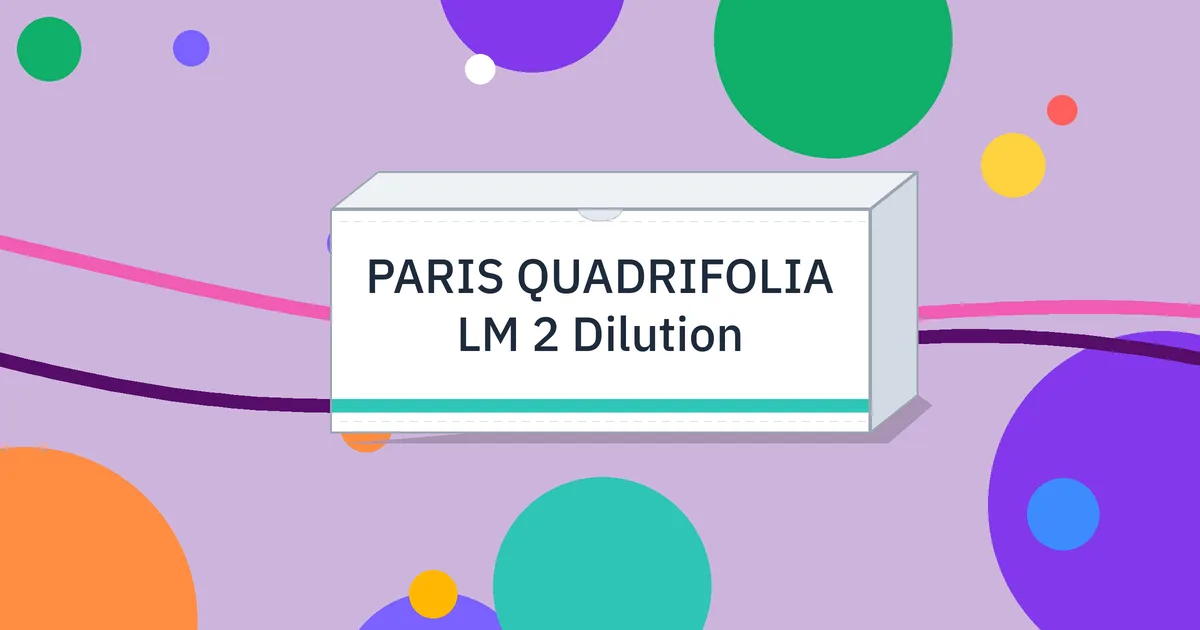 Symbolbild: Packung mit der Aufschrift PARIS QUADRIFOLIA LM 2 Dilution (PZN 13631713) – Verfügbarkeit und Bezug in Apotheken in Frankfurt am Main