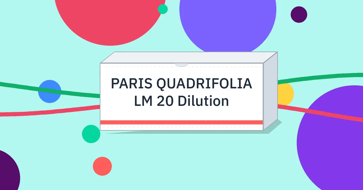 Symbolbild: Packung mit der Aufschrift PARIS QUADRIFOLIA LM 20 Dilution (PZN 13631943) – Verfügbarkeit und Bezug in Apotheken in Frankfurt am Main