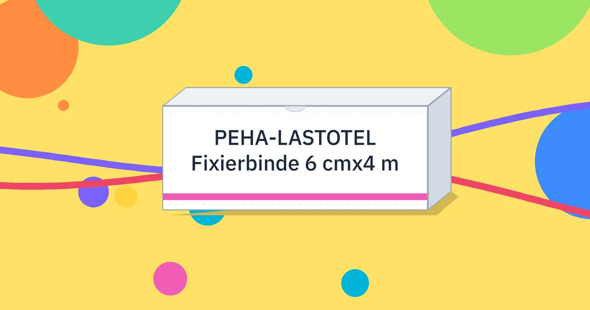 Symbolbild: Packung mit der Aufschrift PEHA-LASTOTEL Fixierbinde 6 cmx4 m (PZN 20311966) – Verfügbarkeit und Bezug in Apotheken in Frankfurt am Main