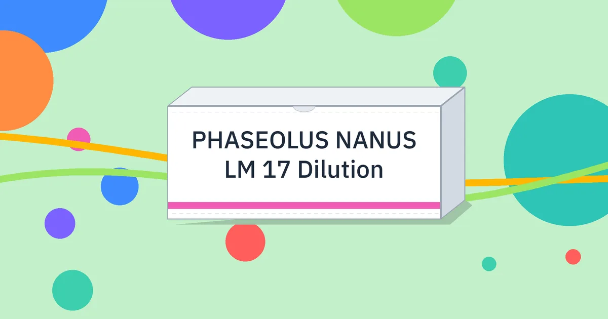 Symbolbild: Packung mit der Aufschrift PHASEOLUS NANUS LM 17 Dilution (PZN 13637012) – Verfügbarkeit und Bezug in Apotheken in Frankfurt am Main