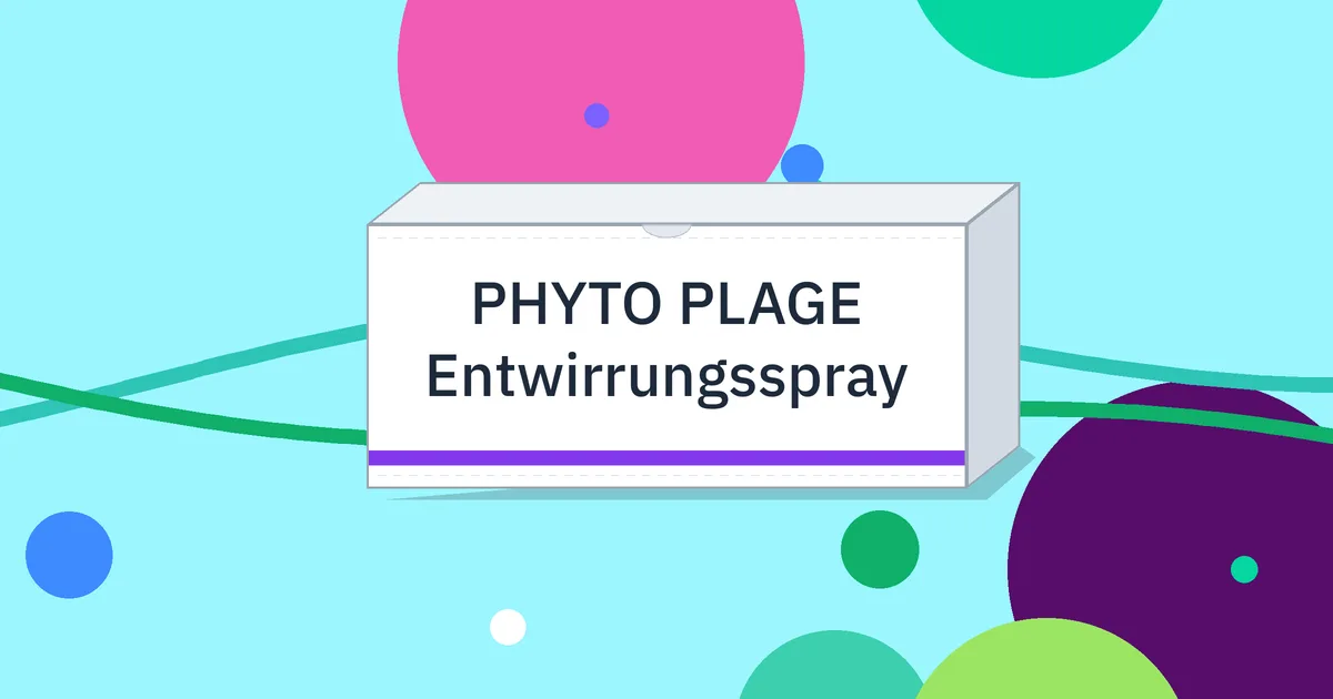 Symbolbild: Packung mit der Aufschrift PHYTO PLAGE Entwirrungsspray (PZN 20415370) – Verfügbarkeit und Bezug in Apotheken in Frankfurt am Main