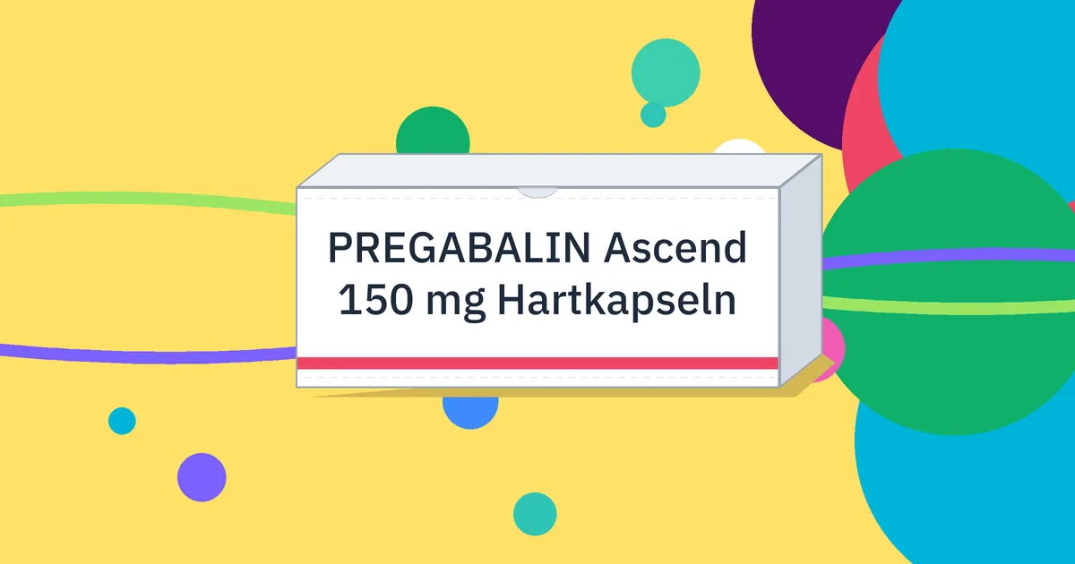 Symbolbild: Packung mit der Aufschrift PREGABALIN Ascend 150 mg Hartkapseln (PZN 16042443) – Verfügbarkeit und Bezug in Apotheken in Frankfurt am Main