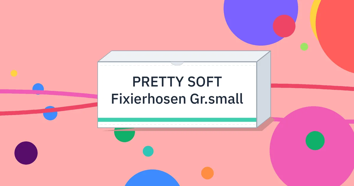 Symbolbild: Packung mit der Aufschrift PRETTY SOFT Fixierhosen Gr.small (PZN 04123604) – Verfügbarkeit und Bezug in Apotheken in Frankfurt am Main