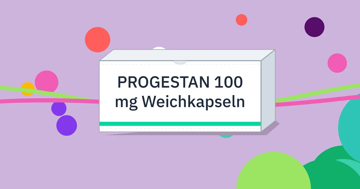 Symbolbild: Packung mit der Aufschrift PROGESTAN 100 mg Weichkapseln (PZN 11552375) – Verfügbarkeit und Bezug in Apotheken in Frankfurt am Main