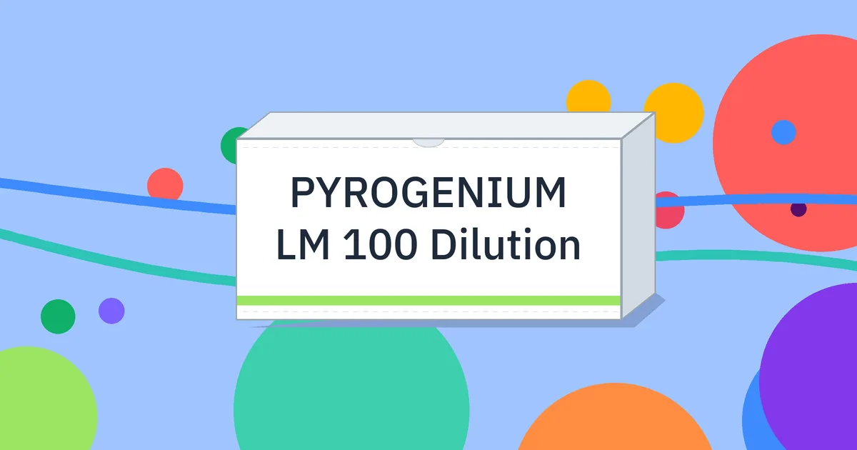 Symbolbild: Packung mit der Aufschrift PYROGENIUM LM 100 Dilution (PZN 13045286) – Verfügbarkeit und Bezug in Apotheken in Frankfurt am Main