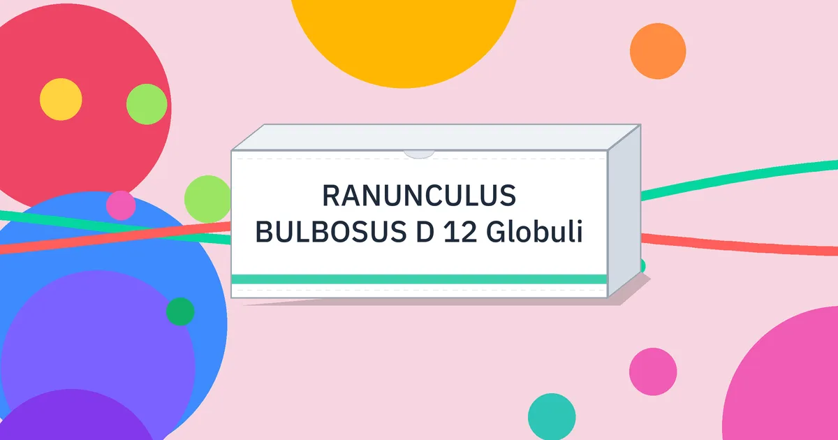Symbolbild: Packung mit der Aufschrift RANUNCULUS BULBOSUS D 12 Globuli (PZN 04233847) – Verfügbarkeit und Bezug in Apotheken in Frankfurt am Main