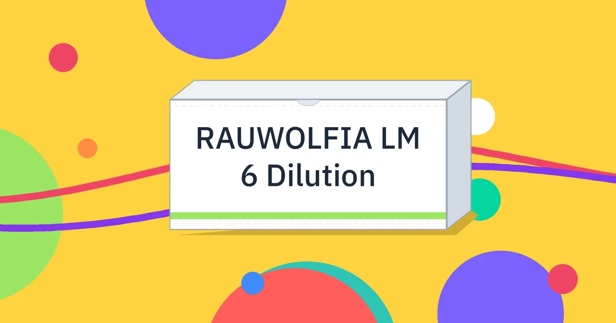 Symbolbild: Packung mit der Aufschrift RAUWOLFIA LM 6 Dilution (PZN 03505574) – Verfügbarkeit und Bezug in Apotheken in Frankfurt am Main