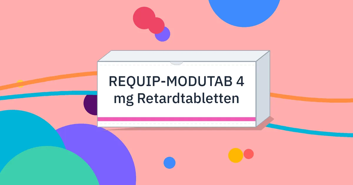 Symbolbild: Packung mit der Aufschrift REQUIP-MODUTAB 4 mg Retardtabletten (PZN 14178397) – Verfügbarkeit und Bezug in Apotheken in Frankfurt am Main