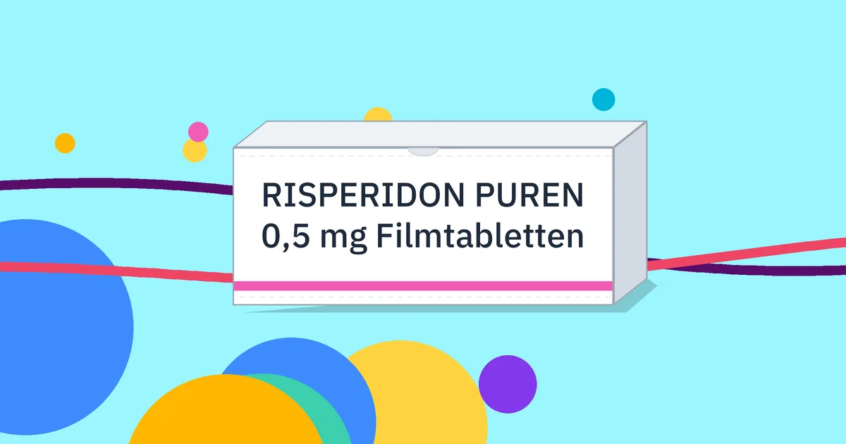 Symbolbild: Packung mit der Aufschrift RISPERIDON PUREN 0,5 mg Filmtabletten (PZN 11358041) – Verfügbarkeit und Bezug in Apotheken in Frankfurt am Main