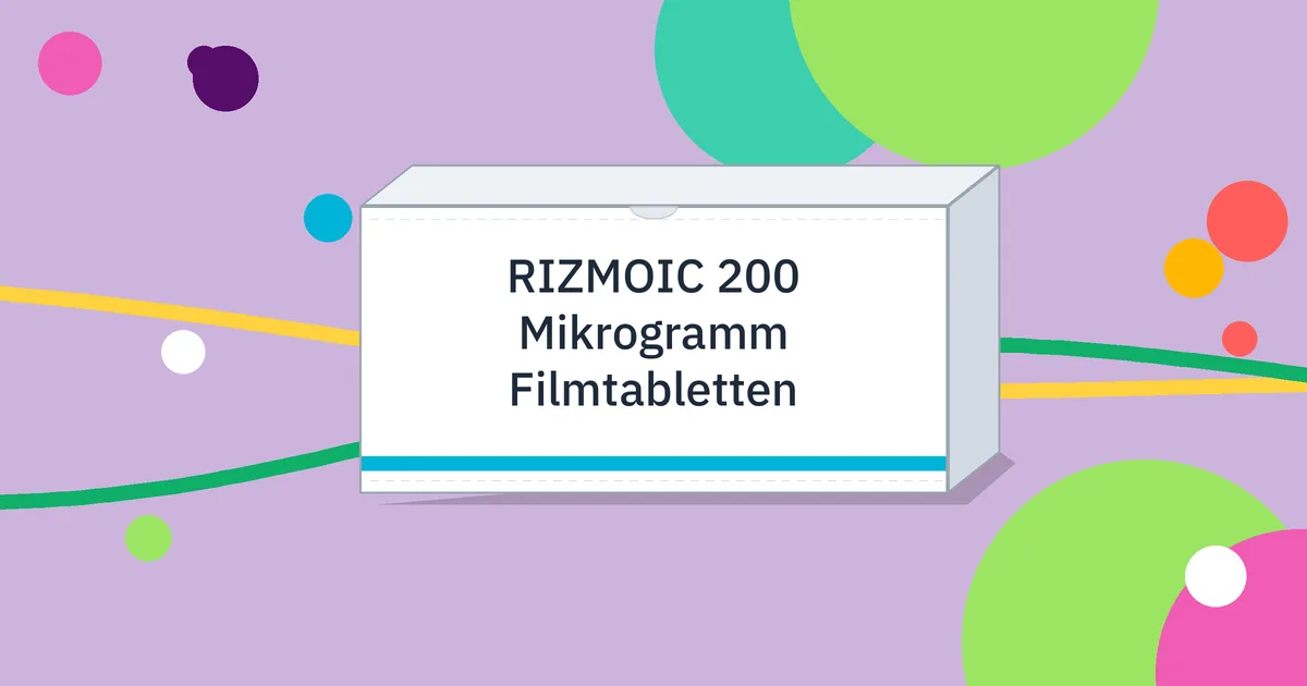 Symbolbild: Packung mit der Aufschrift RIZMOIC 200 Mikrogramm Filmtabletten (PZN 15735730) – Verfügbarkeit und Bezug in Apotheken in Frankfurt am Main