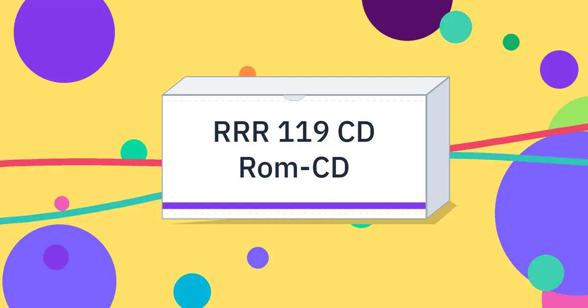 Symbolbild: Packung mit der Aufschrift RRR 119 CD Rom-CD (PZN 05975551) – Verfügbarkeit und Bezug in Apotheken in Frankfurt am Main